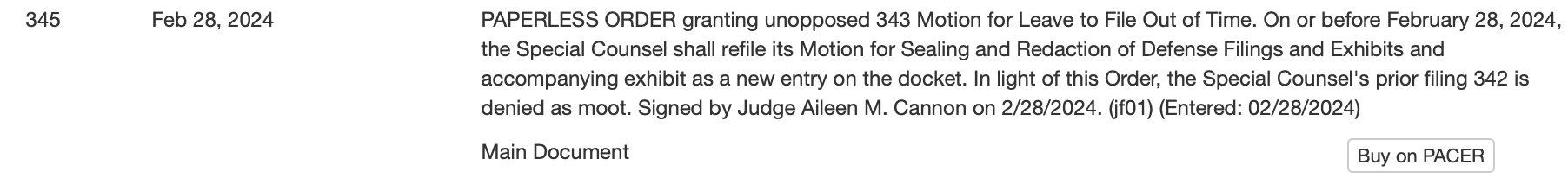 Clearinghouse: Mar-a-Lago Documents Case - Southern District of Florida