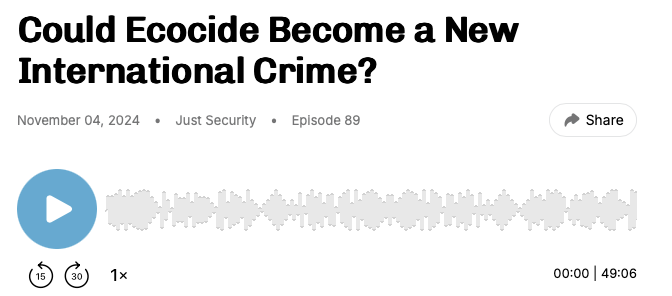 Could Ecocide Become a New International Crime?