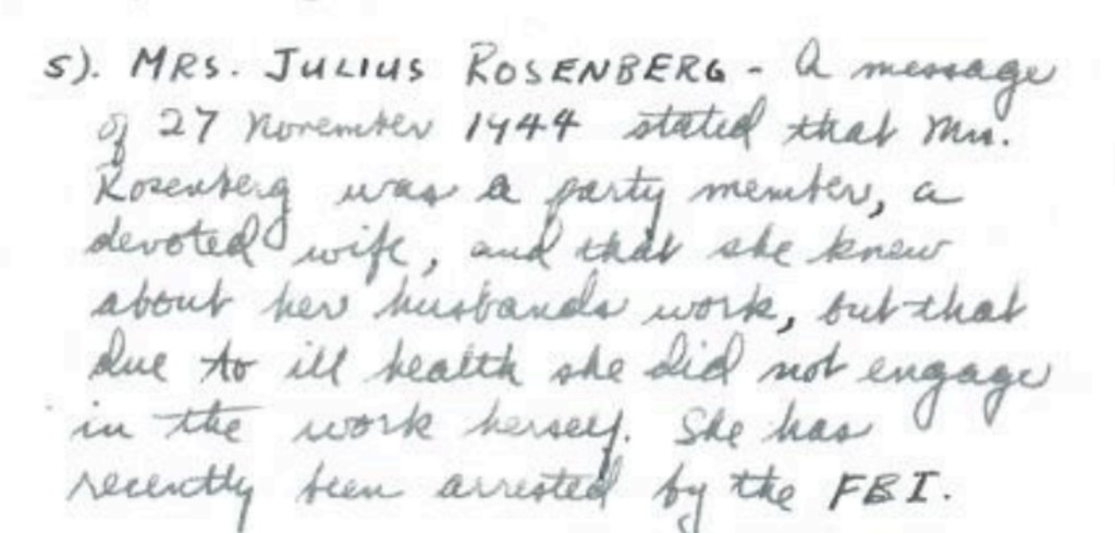 Declassified Memo Confirms Ethel Rosenberg Execution Wrongful