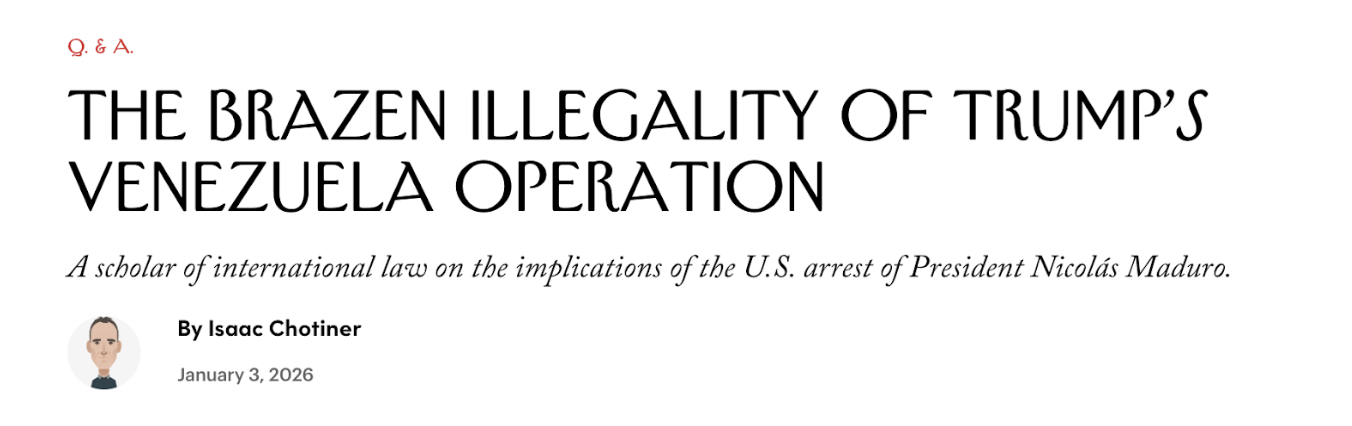 JS Executive Editor quoted in the New Yorker - Just Security