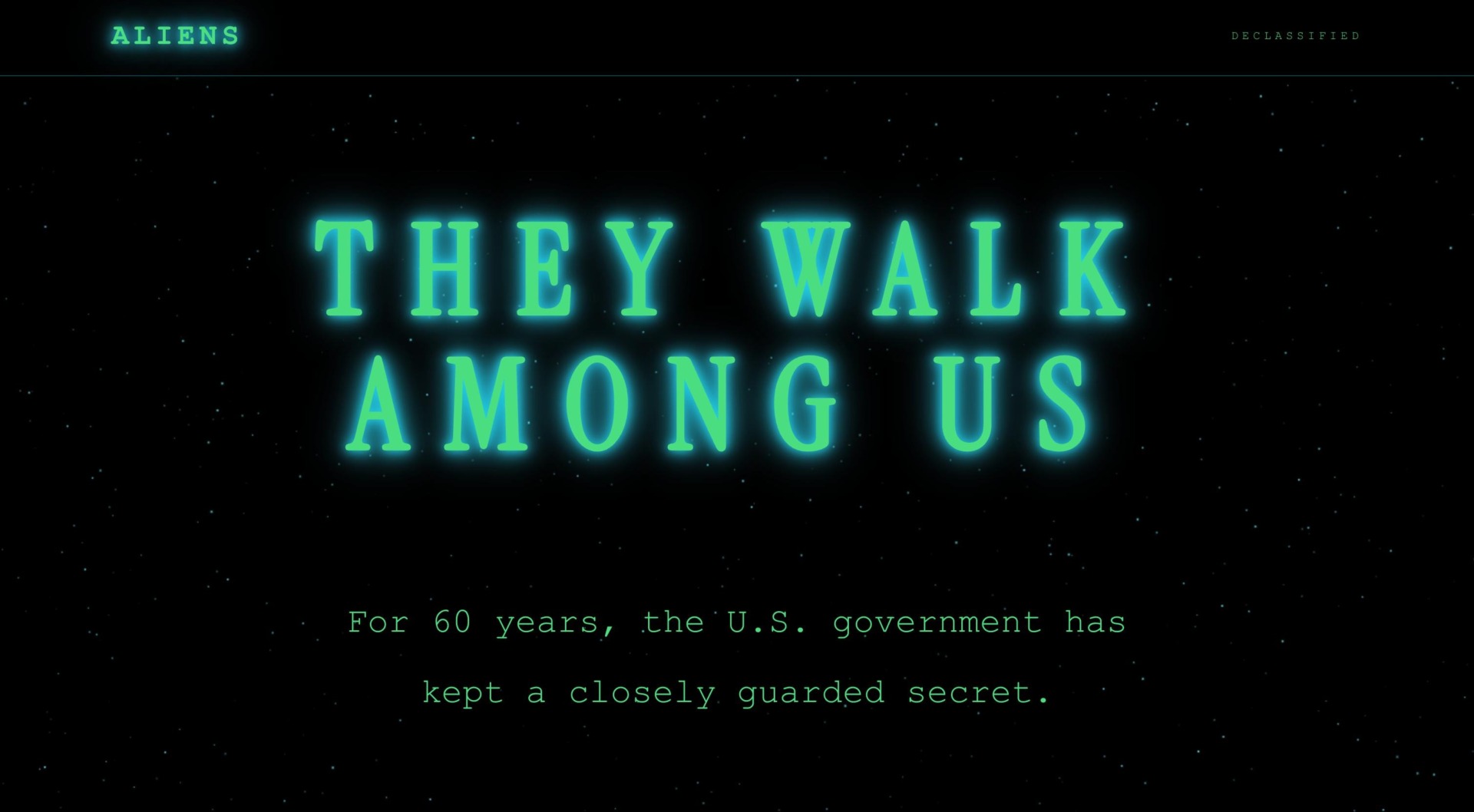 The White House’s New “Aliens” Website Is Not a Joke
